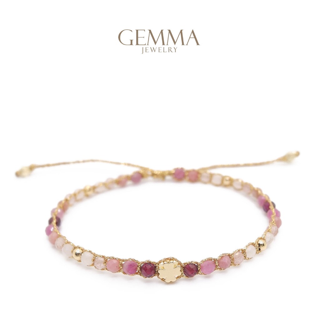 Jual Gemma Jewelry - Crystals of Love Gemstone Bracelet | Anti Karat 14K Gold Plated & 5 ...