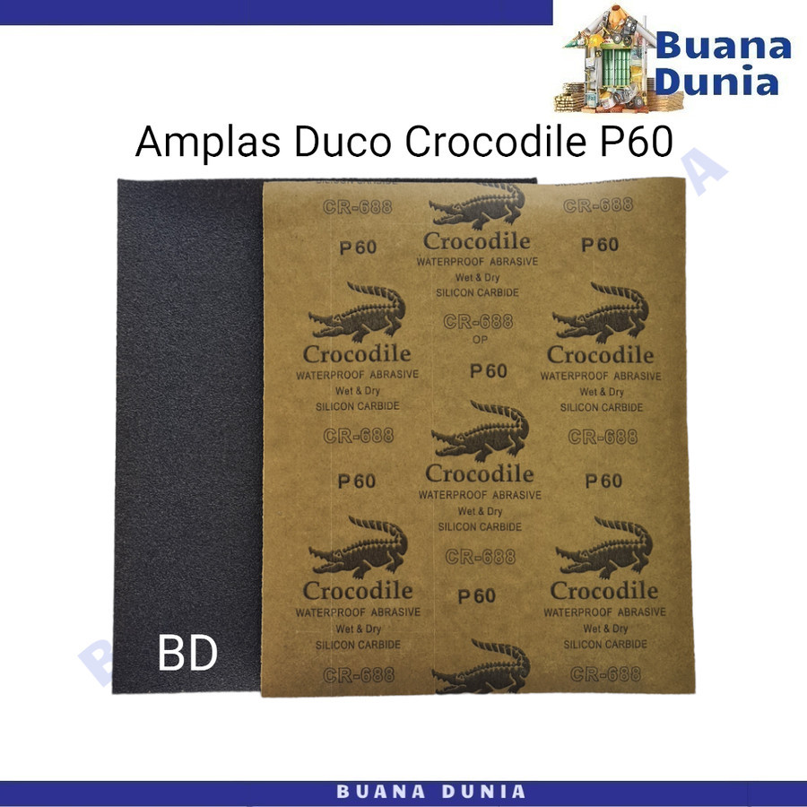 Jual Kertas Amplas Duco CROCODILE No 60 | Amplas Lembaran Kertas Grit ...