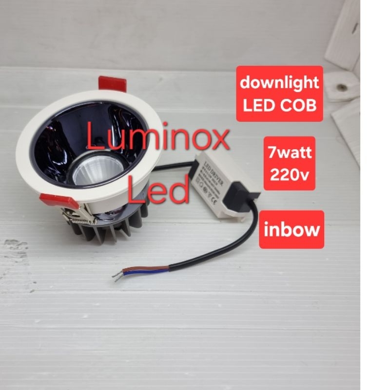 Jual downlight led cob plafon 7watt 7w / spot light ceiling plafon 4000k 7 watt inbow 220volt ...