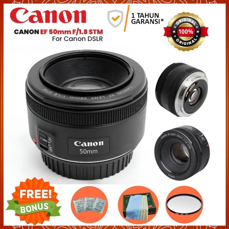 Jual LENSA FIX CANON 50MM F1,8 STM MULUS NOMINUS | Shopee Indonesia