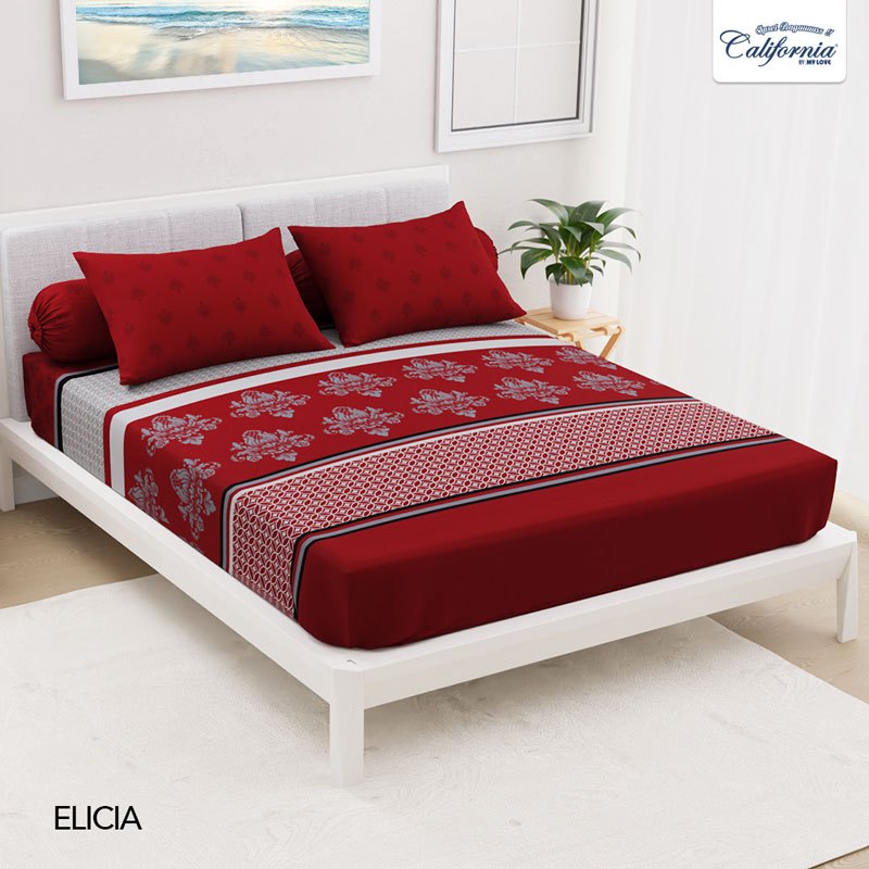 Jual CALIFORNIA Sprei Fitted Elicia | Shopee Indonesia