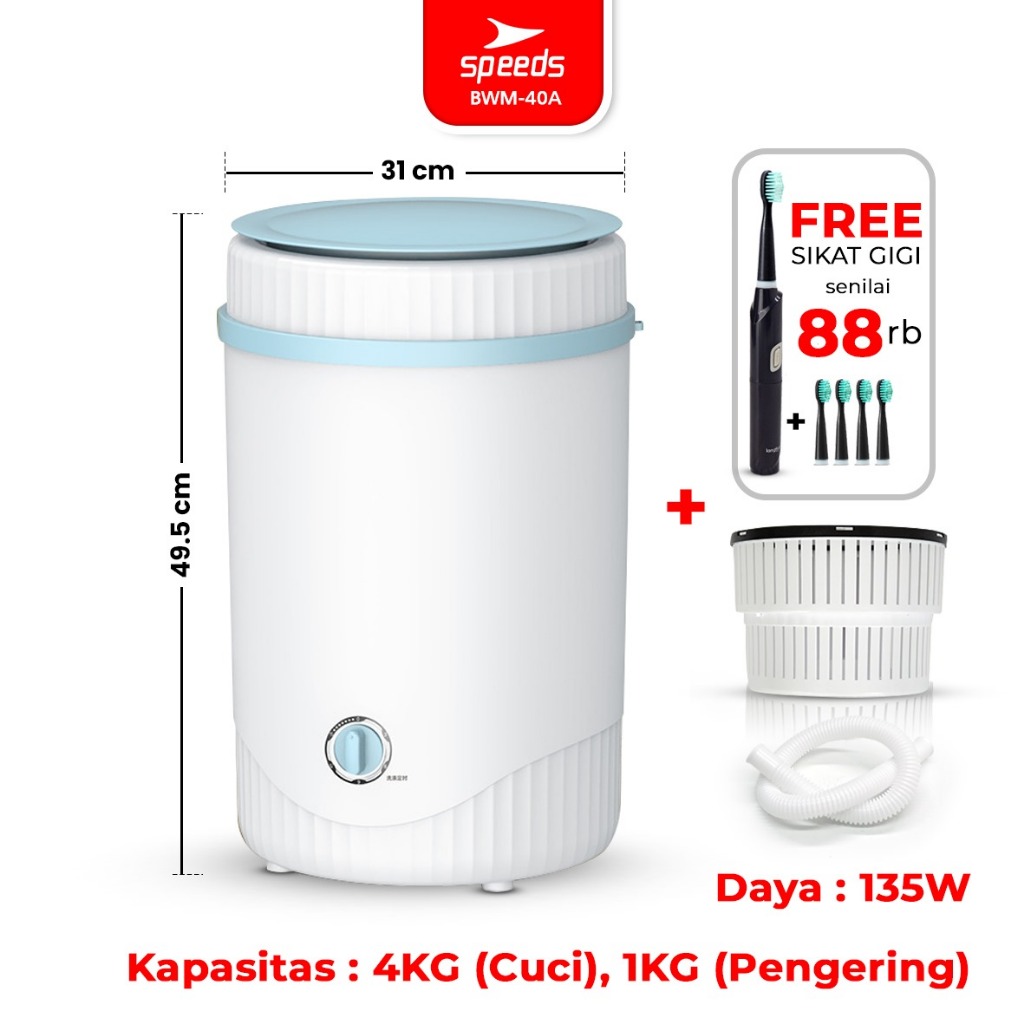 Jual SPEEDS Mesin Cuci Kecil Portabel Mini Washing Machine Pengering ...