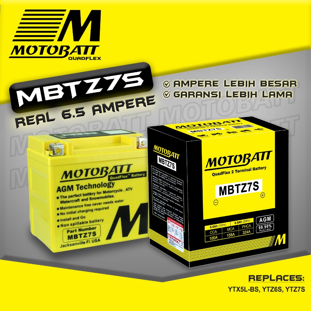Jual AKI MOTOBATT QUADFLEX MBTZ7S HONDA VARIO 125 / VARIO 150 / VARIO ...