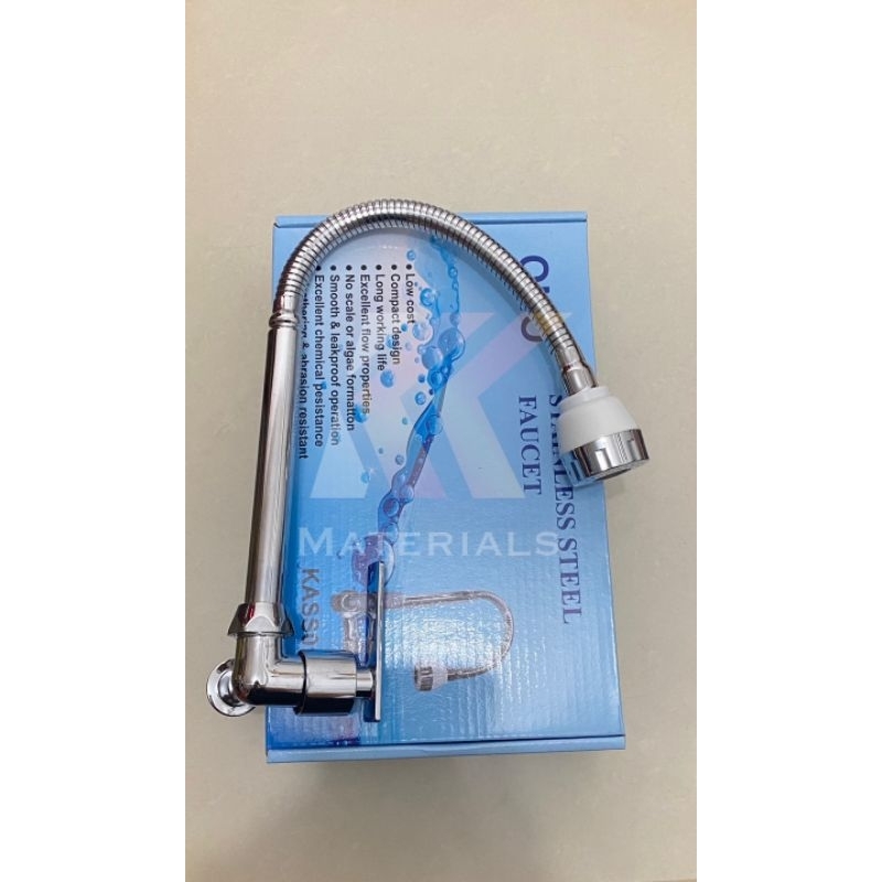 Jual KRAN ANGSA FLEXIBEL 1/2 INCH ONO / KRAN WASTAFEL STAINLESS / KRAN ...