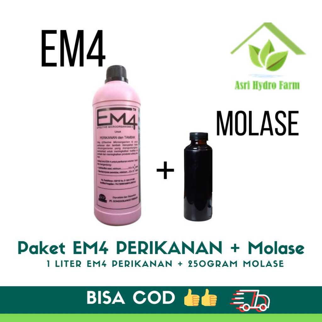 Jual Paket EM4 PERIKANAN 1 Liter + MOLASE 250GRAM | Shopee Indonesia