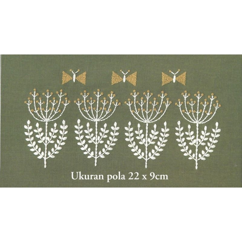 Jual Pola sulam siap pakai/Embroidery pattern on water soluble paper ...