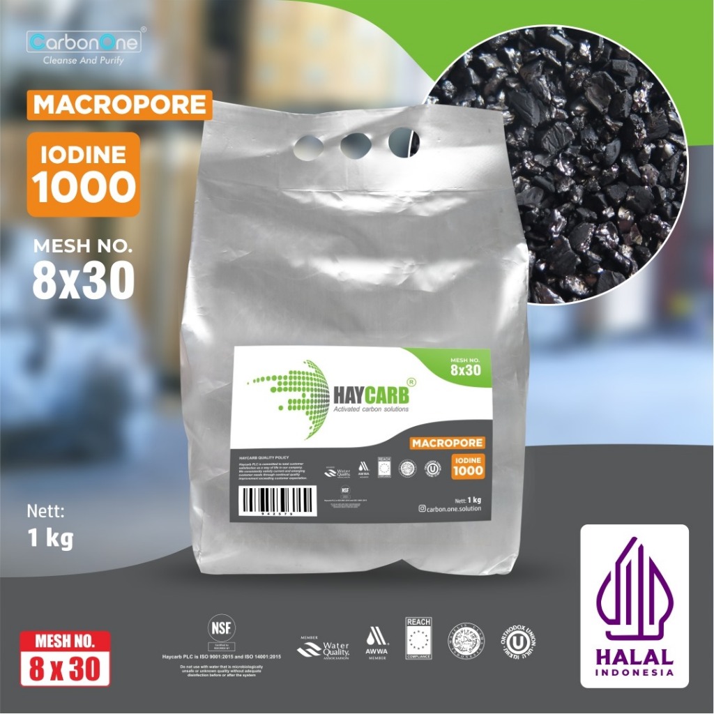 Jual Macropore Iodin 1000 8x30 - Haycarb Karbon Aktif (942579) | Shopee ...
