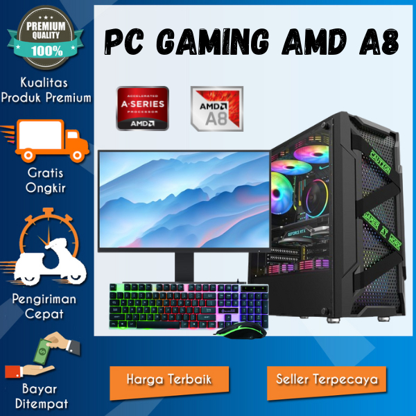 Jual New Komputer Gaming AMD A8 7600 RAM 16GB SSD Hardisk Fulset ...