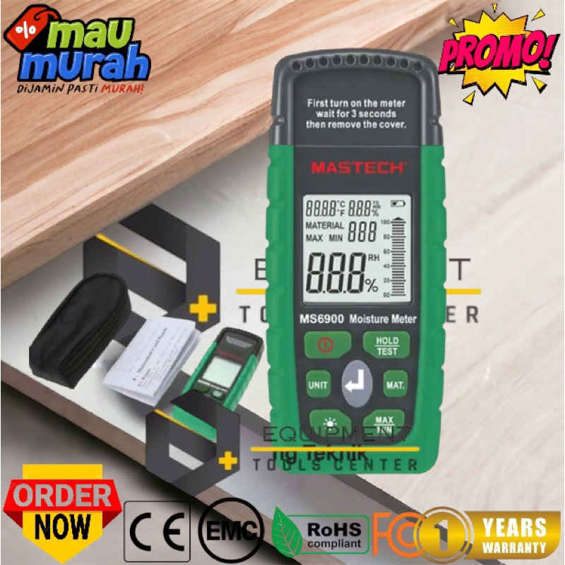 Jual Moisture Meter Mastech MS6900 Kayu Beton Semen MS 6900 MC Tester ...