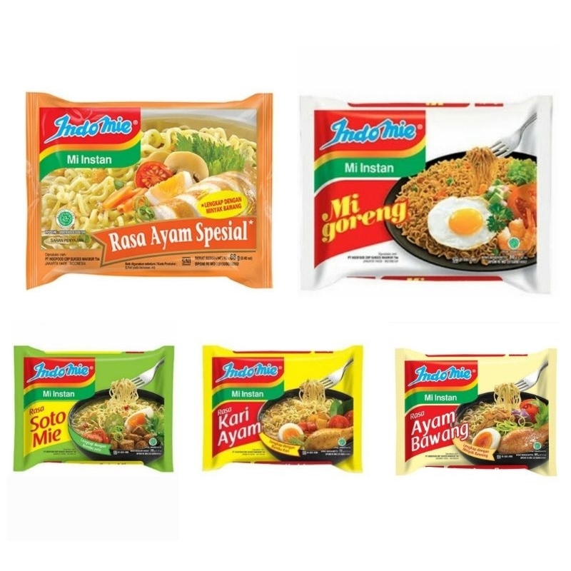 Jual Indomie Mie Instan Campur 5 Rasa ( 1 dus isi 40 bungkus ) | Shopee ...