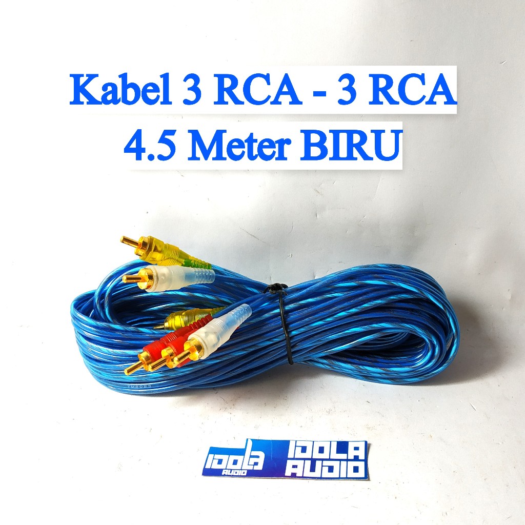 Jual Kabel 3 RCA - 3 RCA 4.5 Meter Transparan | Kabel 3 RCA (MERAH ...