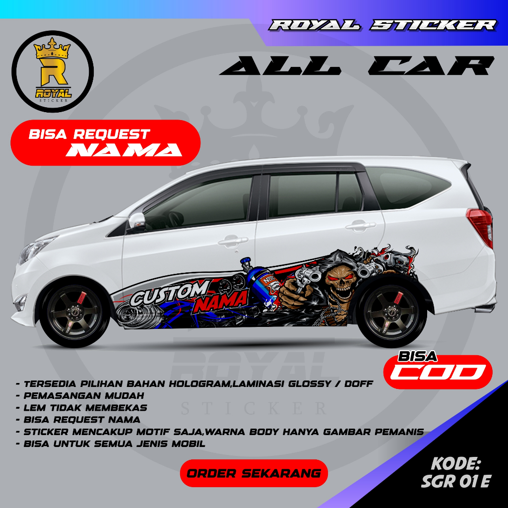 Jual DECAL STICKER MOBIL SIGRA DESAIN VENOM/ STICKER MOBIL / FREE ...