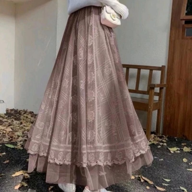 Jual ROK BRUKAT PANJANG FULL FURING MUTIARA IMPORT | Shopee Indonesia