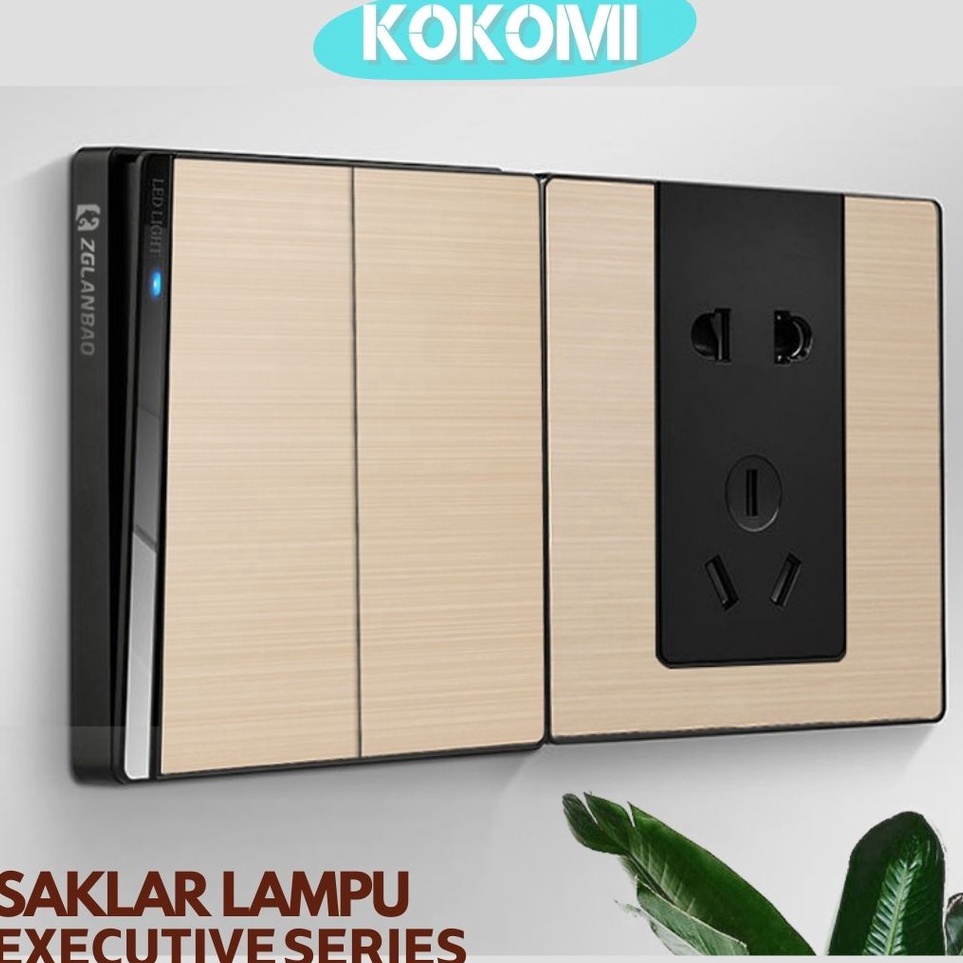 Jual lu KOKOMI Saklar Lampu Dinding EXECUTIVE BEIGE Series Wall Socket ...