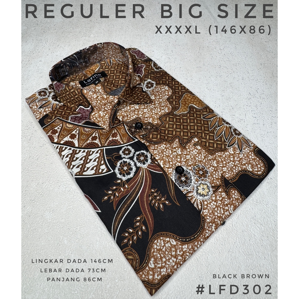 Jual LAFINO (XXXXL) -4XL- KEMEJA / HEM JUMBO BIG SIZE PENDEK CORAK MOTIF / BATIK PRIA (KATALOG ...