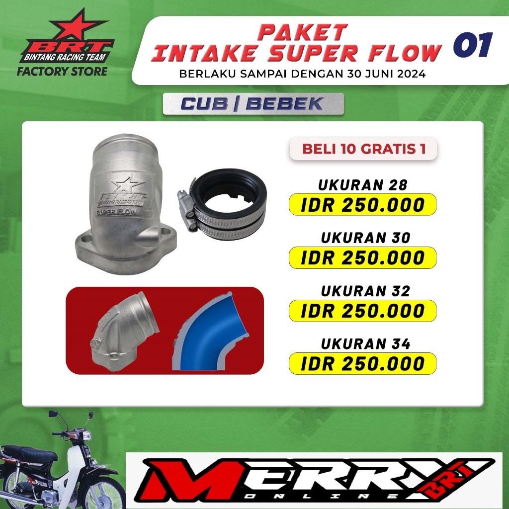 Jual Intake BRT Universal CUB/BEBEK 28mm 30mm 32mm 34mm | Shopee Indonesia