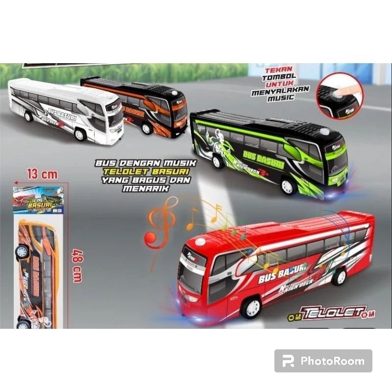 Jual Mainan Anak Bus Basuri Bus Viral Bus Telolet Lampu Dan Musik ...