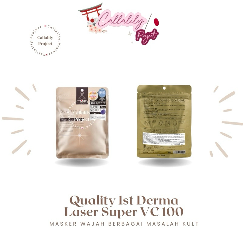 Jual Quality 1st Derma Laser Super VC 100 Mask 7s - Masker Wajah Original Jepang | Shopee Indonesia