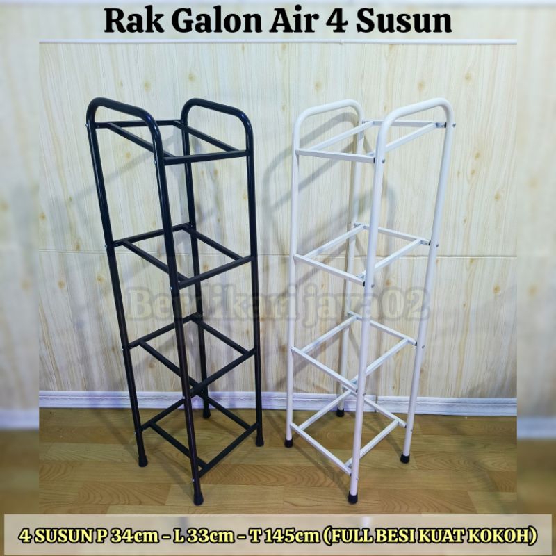 Jual TEMPAT PENYIMPANAN GALON / RAK GALON 4 SUSUN / RAK DISPENSER / RAK ...