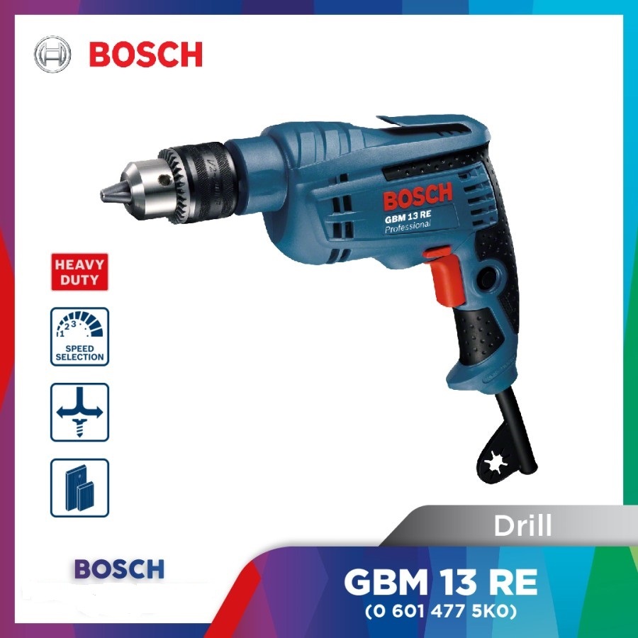 Jual Mesin Bor Kayu Besi Bosch GBM 13 RE Drill 13 mm Reversible 600 ...