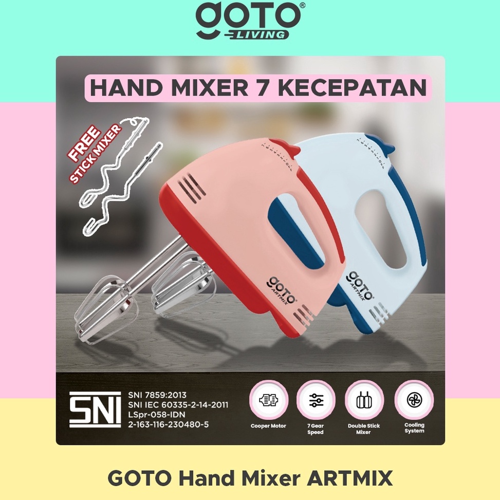 Jual Goto Artmix Hand Mixer Tangan Pengaduk Pengocok Adonan Telur 1