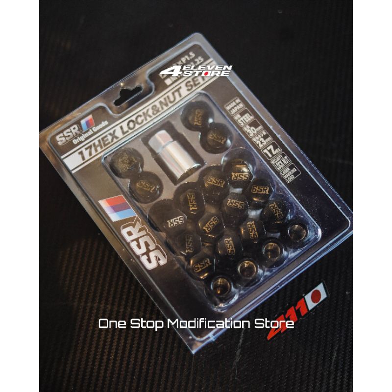 Jual SSR 17Hex Lock & Nut Set 20 pcs (16 nut + 4 lock nut) Baut Roda ...