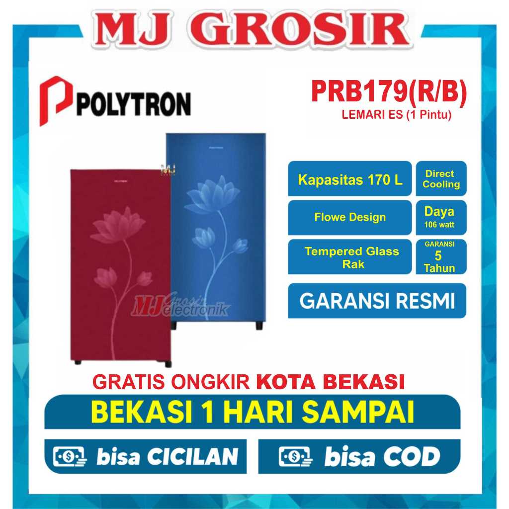 Jual KULKAS POLYTRON PRB 179 / 177 LEMARI ES 1 PINTU NEW | Shopee Indonesia