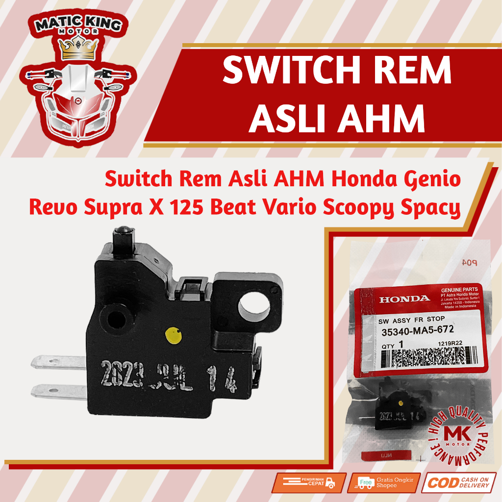 Jual Switch Rem Depan Kanan Honda Vario Beat Genio Scoopy PCX Spacy ...