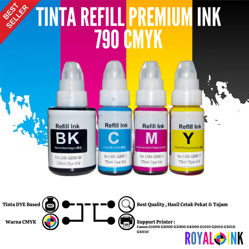 Jual Tinta GI-790 Premium Refill Printer Canon G1000 G2000 G3000 G4000 ...