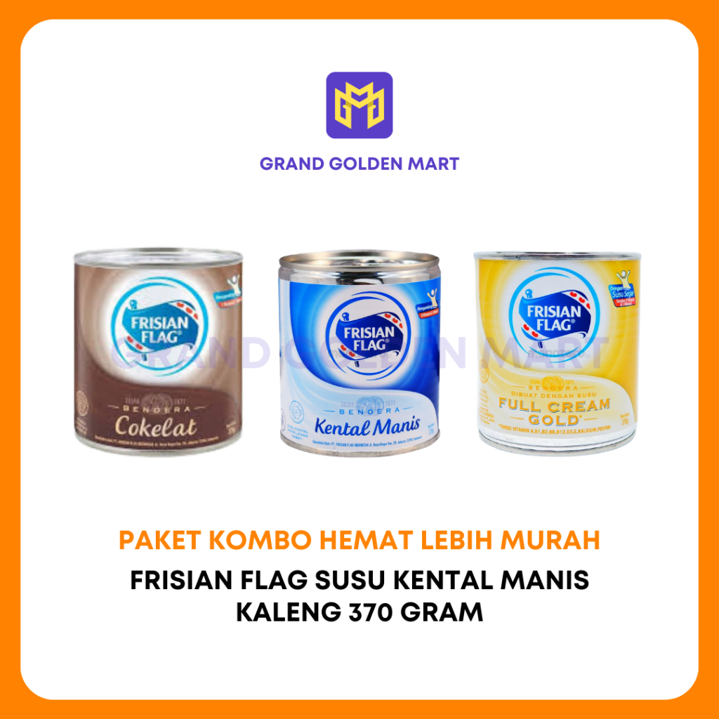 Jual Frisian Flag Susu Kental Manis Kaleng 370 gram Full Cream ...