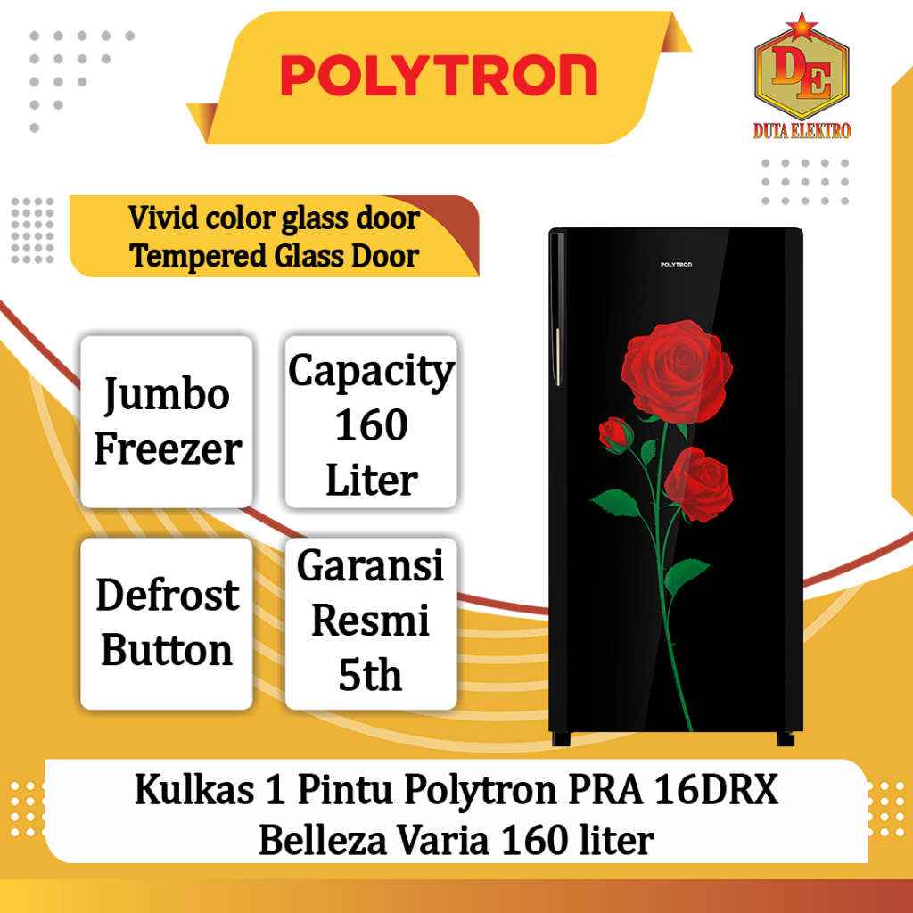 Jual Kulkas 1 Pintu Polytron PRA 16 DRX Belleza Varia 160 Liter ...