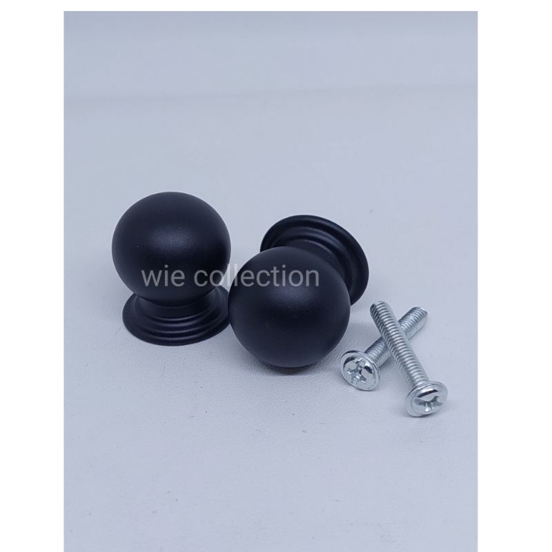 Jual HANDLE KNOB BULAT BESI GULI 22MM BLACK MATTE / TARIKAN BULAT ...