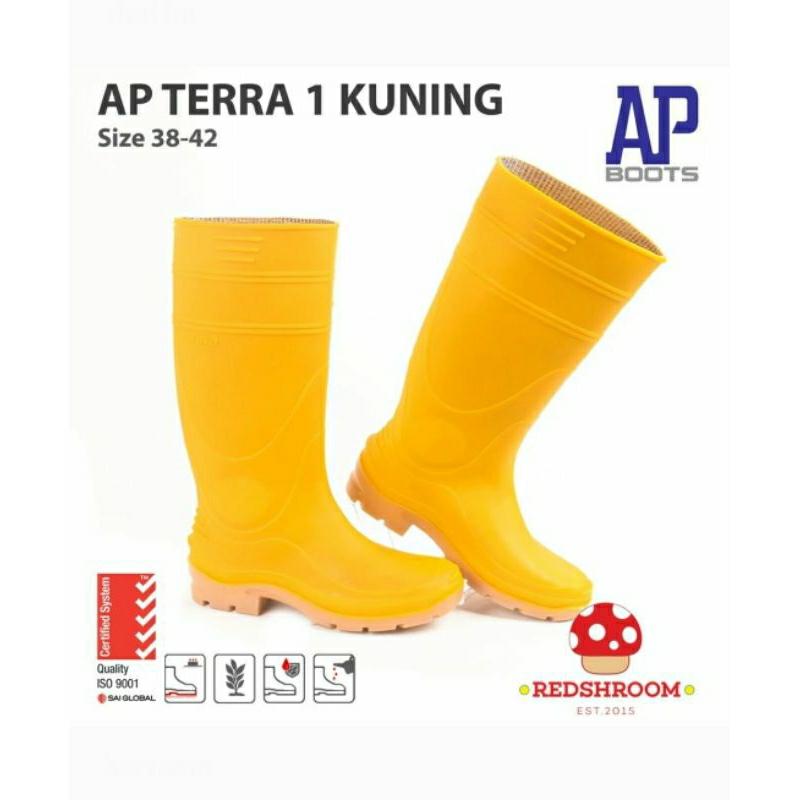 Jual (bisa cod) Sepatu Boot Tinggi AP BOOTS AP TERRA 1 Karet Lentur ...