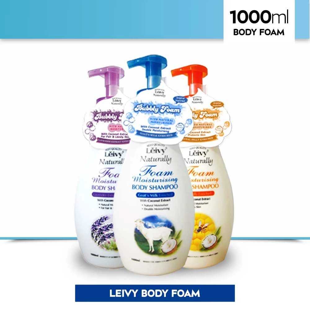 Jual Leivy Naturally Foam Moisturising Body Shampoo 1000Ml | Shopee ...