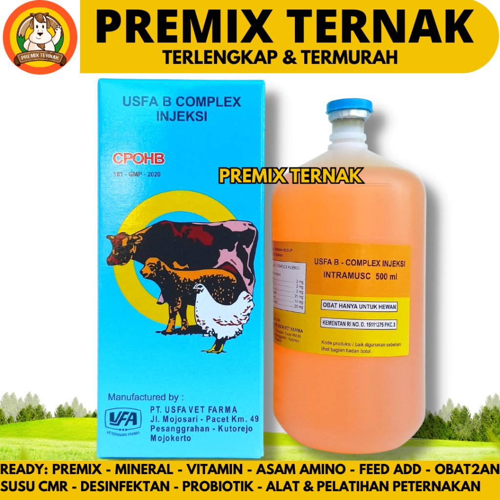 Jual USFA B COMPLEX injeksi 500ml - Vitamin B complex Komplek Kompleks ...