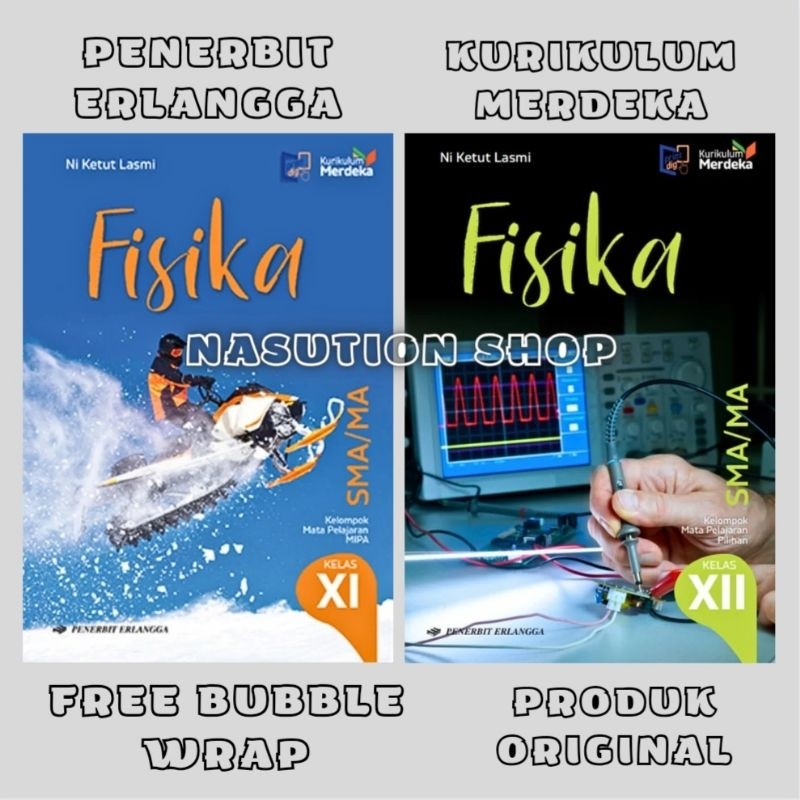 Jual Buku Fisika Kelas 2 3 / 11 12 SMA Erlangga Kurikulum Merdeka Original KM XI XII | Shopee ...