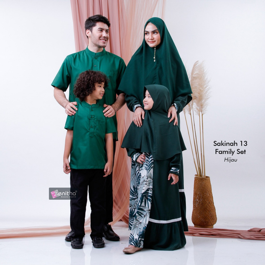 Jual [READY STOCK] Zenitha - Sakinah 13 Hijau Sarimbit Keluarga Lebaran ...