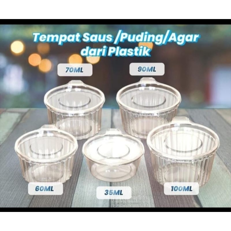 Jual CUP PUDING NS 70ml (50pcs) / CUP SAUCE Jelly Ager 70ml Dessert ...