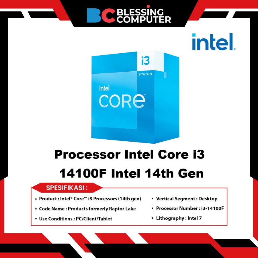 Jual Processor Intel Core i3 14100F Intel 14th Gen | Shopee Indonesia