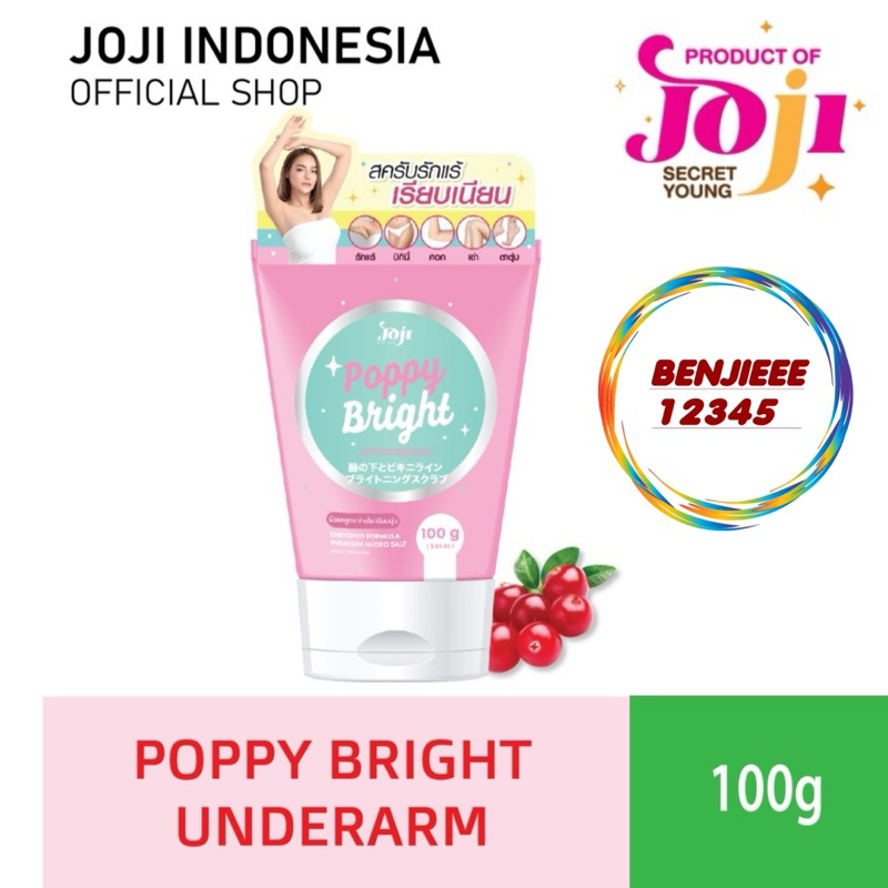 Jual Joji Poppy bright underarm brightening scrub poppy JOJI Secret ...