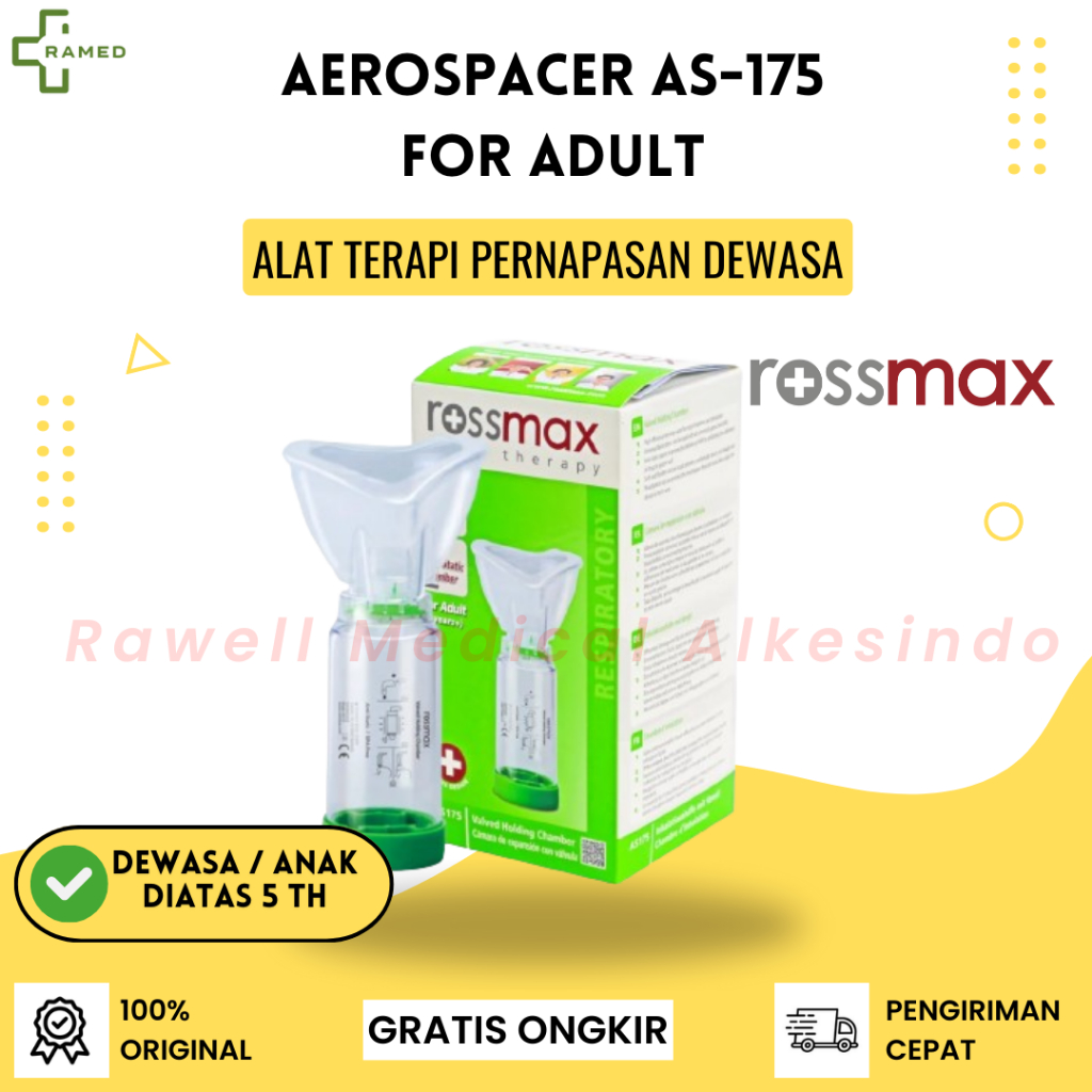 Jual Rossmax Aerospacer AS-175 Adult / Aerochamber AS175 Alat Terapi ...
