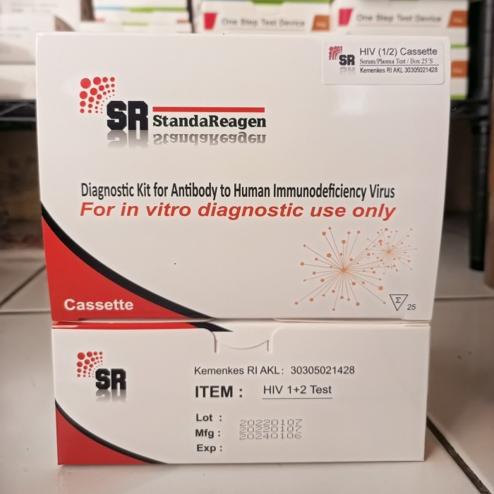 Jual STANDAR REAGEN HIV 1/2 Test Device 25T / SR HIV Cassette 25 Test ...