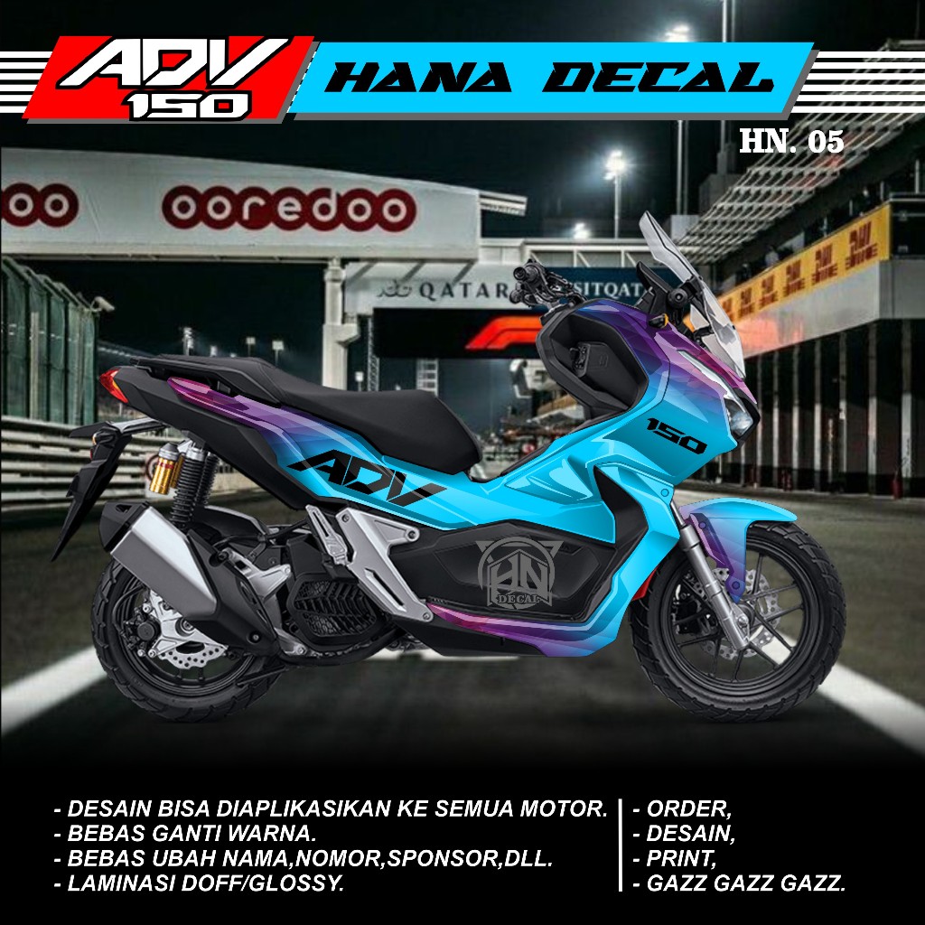 Jual decal sticker honda adv 150 dekal stiker striping adv full body ...