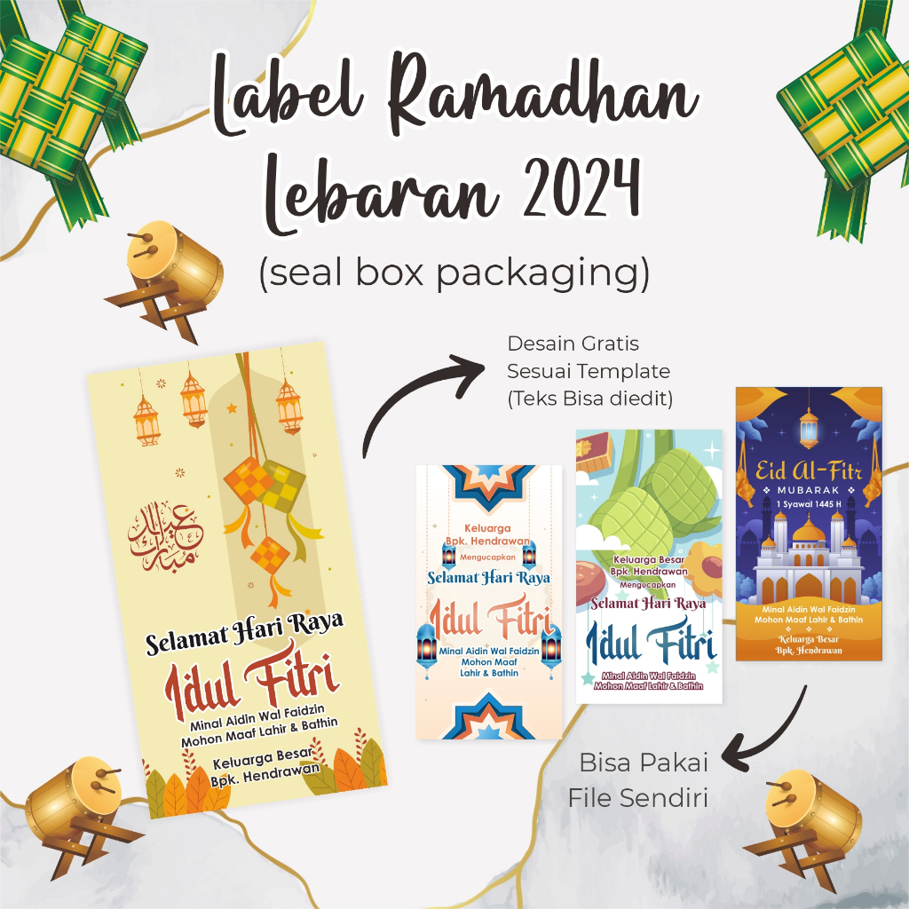 Jual LABEL BOX PACKAGING RAMADHAN / STIKER BOX RAMADHAN / SEGEL BOX ...