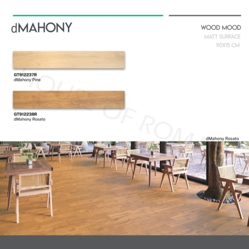 Jual Roman Granit 15x90 dMahony Series (Wood Mood) / Lantai Motif Kayu ...