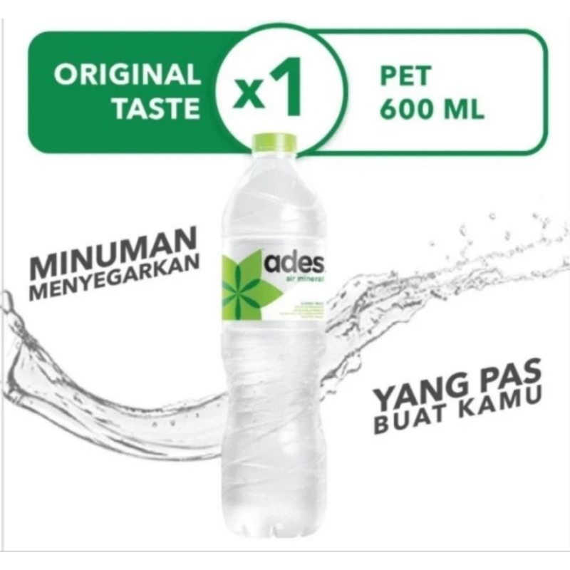 Jual ades Air Mineral 600 ml | Shopee Indonesia