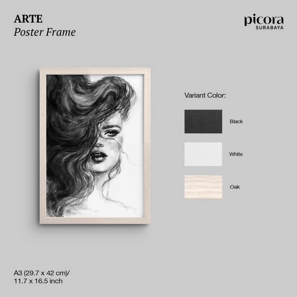 Jual [PICORA SURABAYA] PICORA ARTE Poster Frame A3 Bingkai Foto Pigura ...