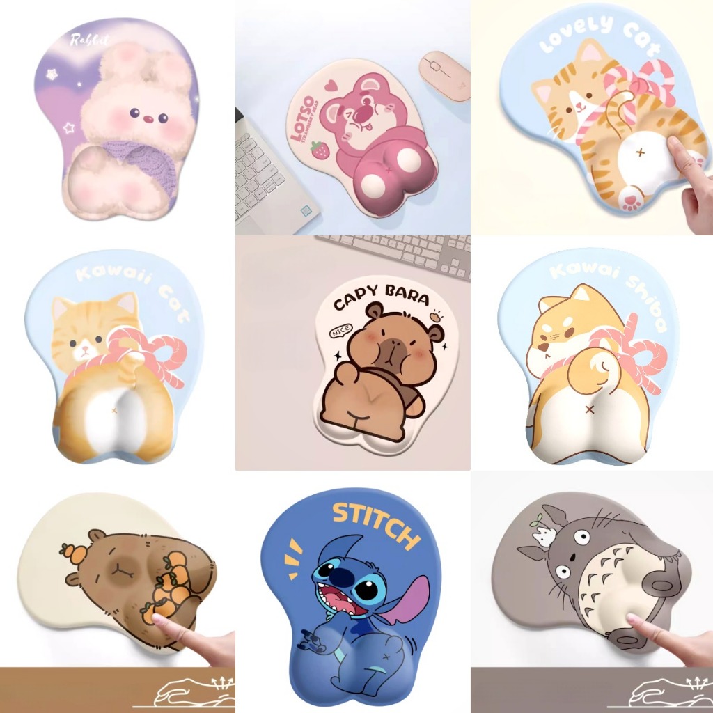 Jual Cute Squishy Butt Character Mousepad Alas Tatakan Laptop Mouse Pad ...