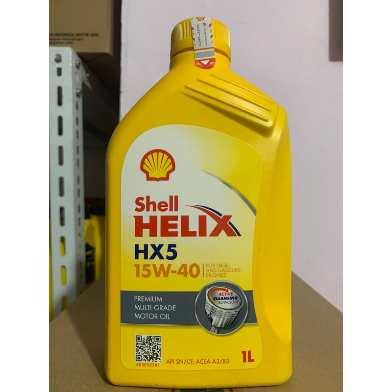 Jual OLI SHELL HELIX HX5 SAE 15W-40 1 LITER Api SN/CF Oli Shell Mobil ...
