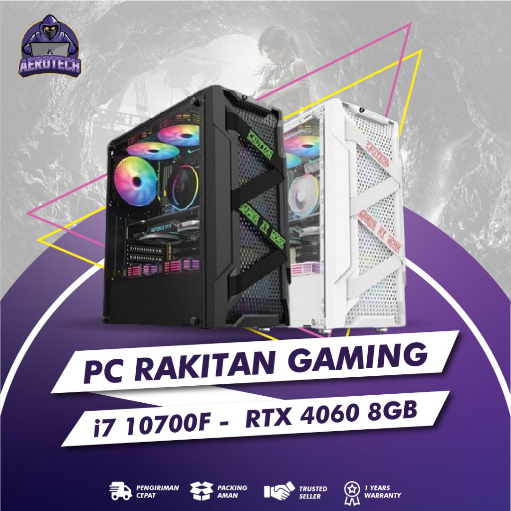 Jual PC RAKITAN GAMING INTEL i7 10700F | VGA RTX 4060 8 GB | RAM 32 GB | SSD 1 TB NVME SIAP ...